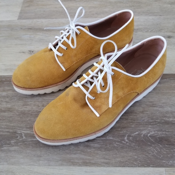 Homers Artisan | Shoes | Homers Artisan Mustard Yellow Suede Oxford ...